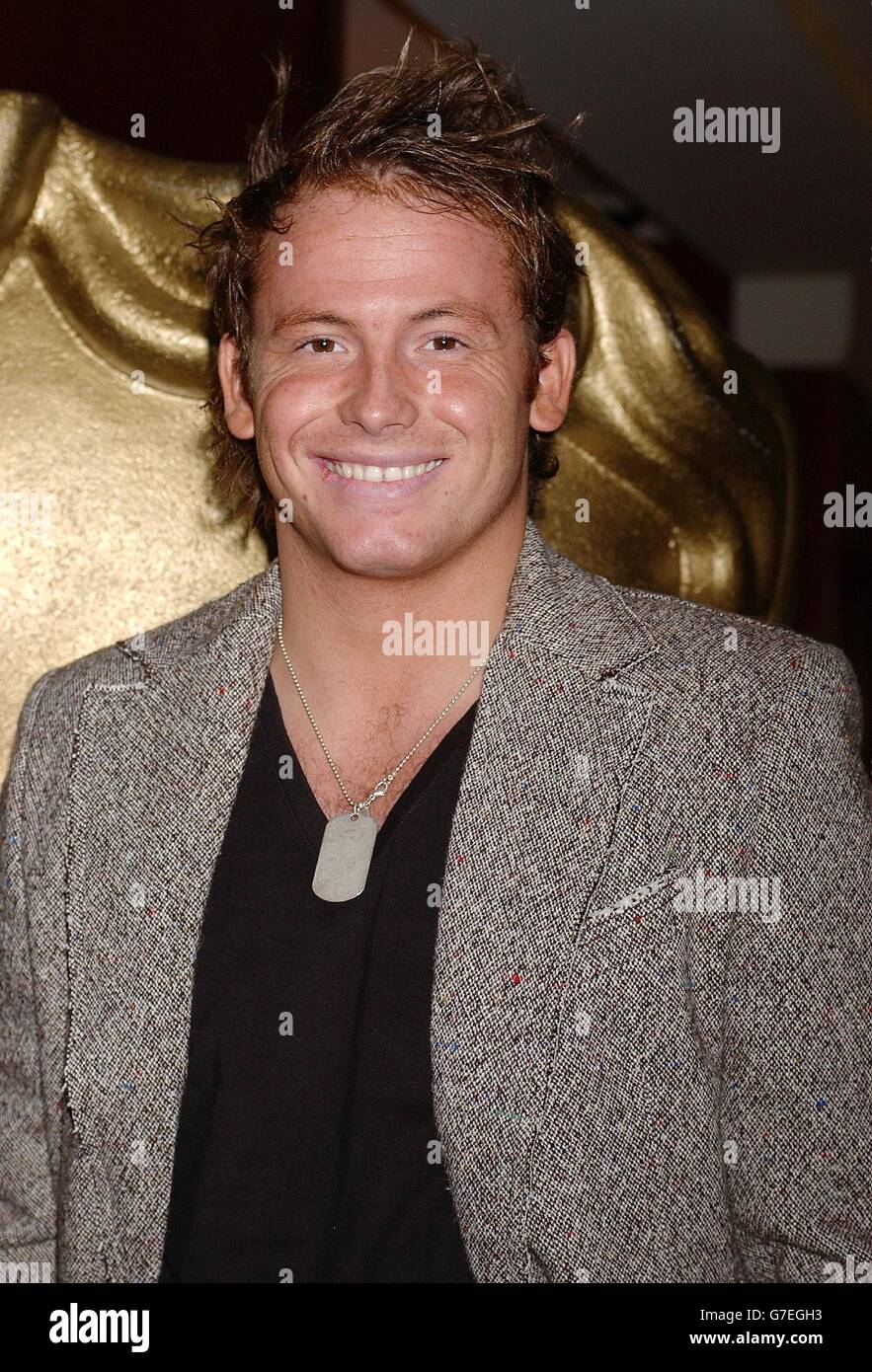 Television celebrity showbiz smiling micky miller head shoulders hi-res ...