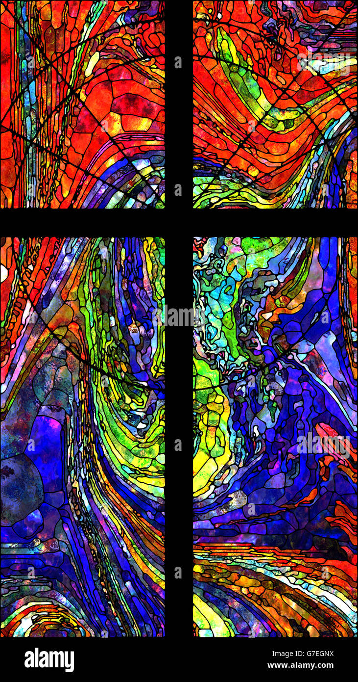 Stained Glass series. Backdrop composed of colorful stained glass ...
