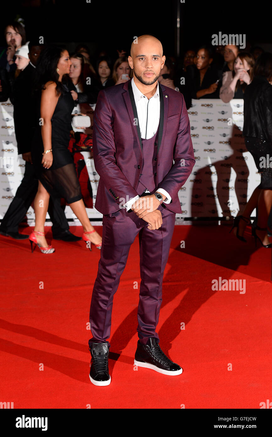 Meridian Dan arriving at the Mobo Awards 2014 held at the SSE Arena ...