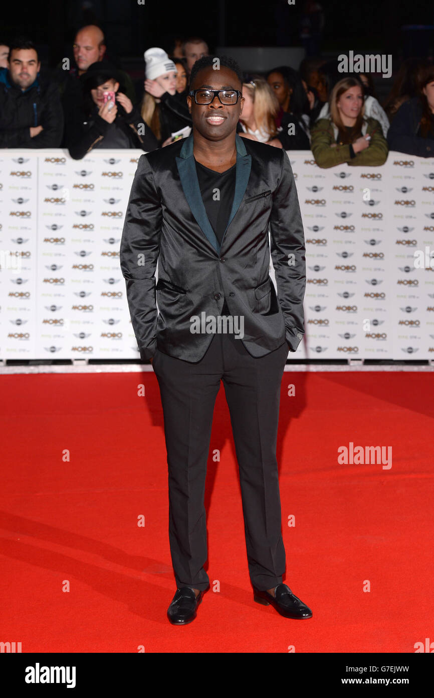Kojo arriving at the Mobo Awards 2014 held at the SSE Arena, Wembley ...
