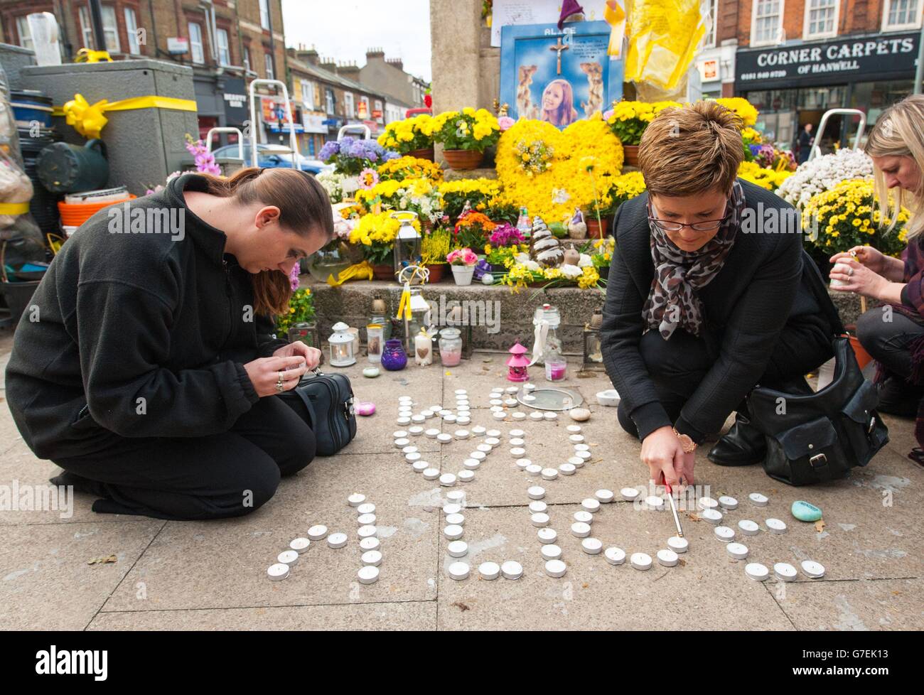 Mourners light candles in memory of murdered teenager Alice Gross at ...