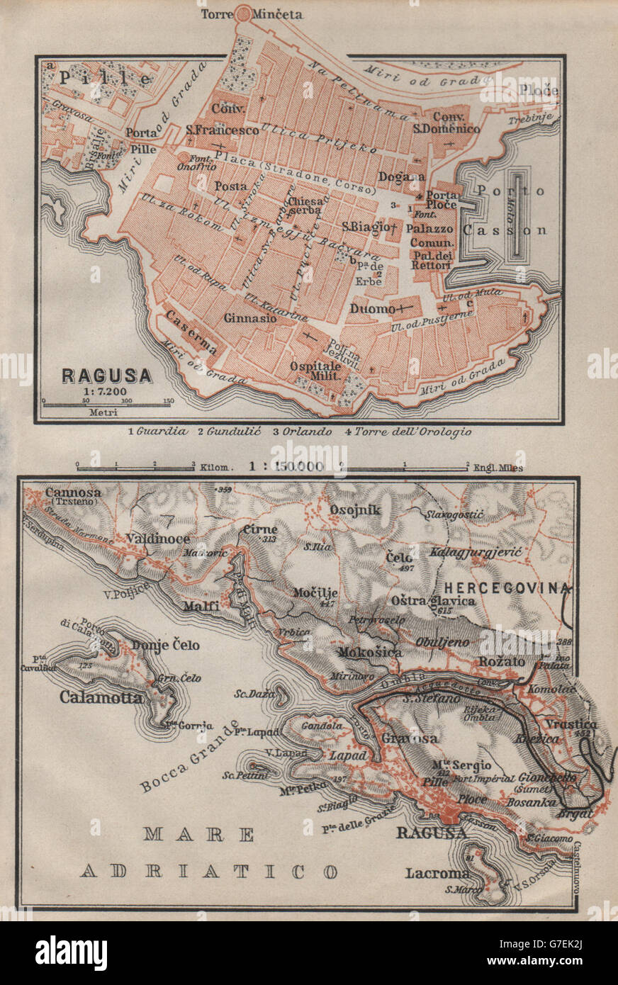 Ragusa map hi-res stock photography and images - Alamy