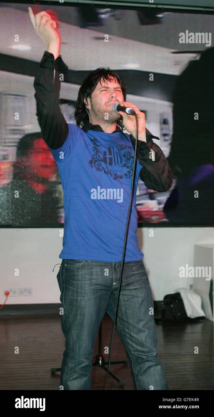 Singer Daniel Bedingfield during an in-store appearance at HMV music ...