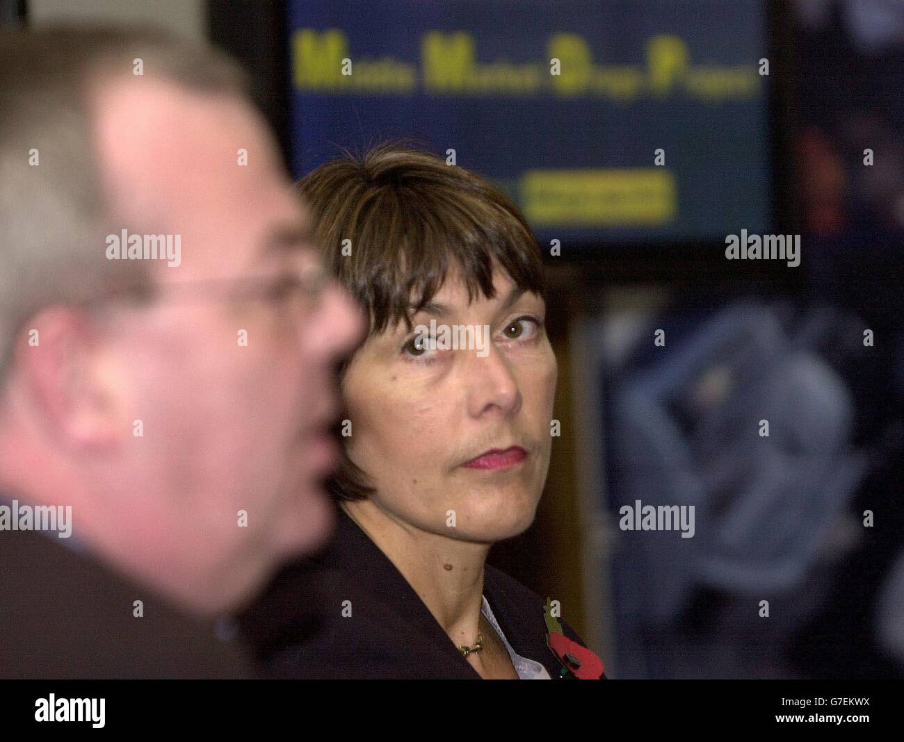 Paymaster general dawn primarolo listens as paul evans hi-res stock ...