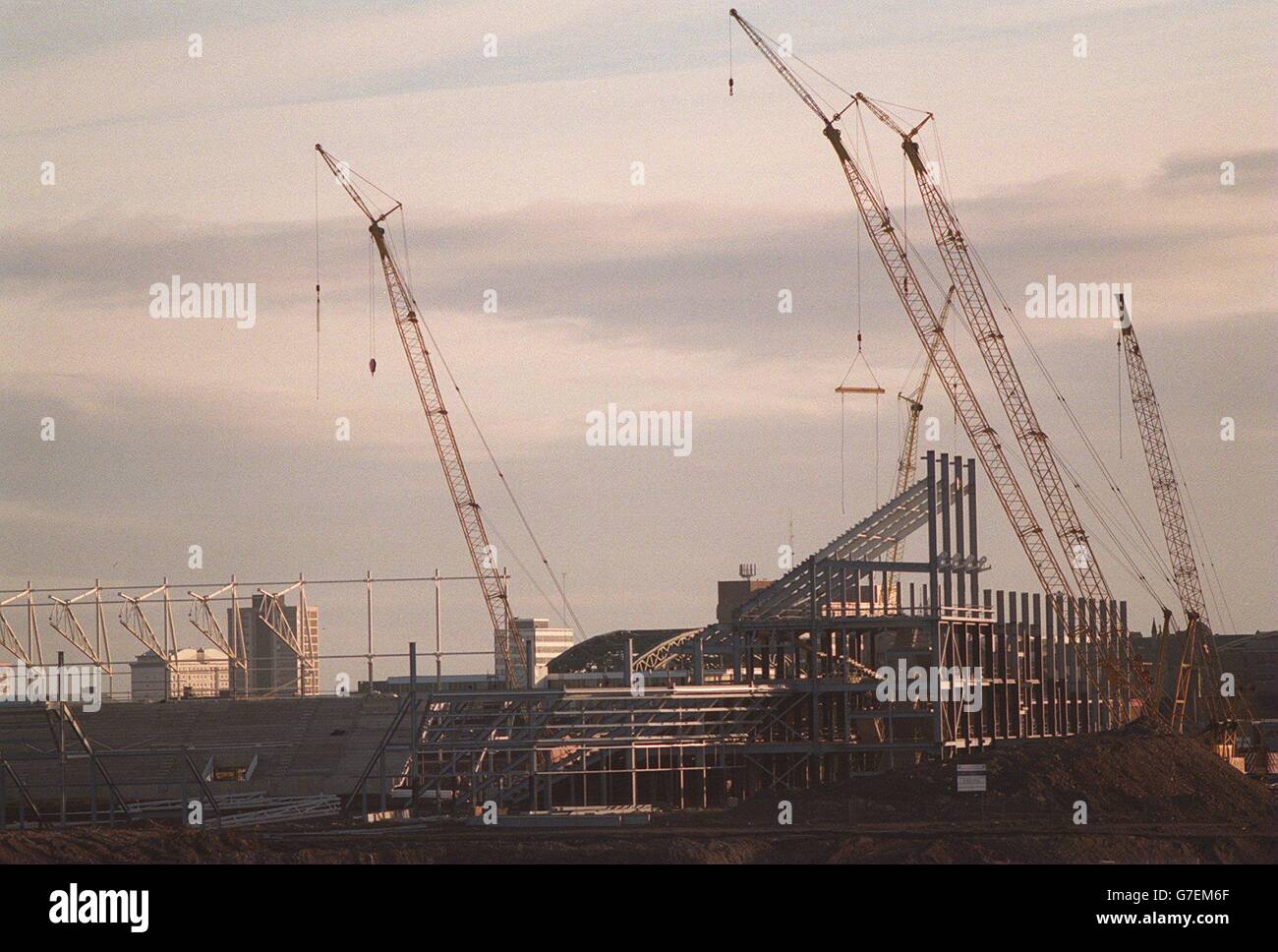Soccer - Stadium Building. Sunderland's new Stadium under construction ...