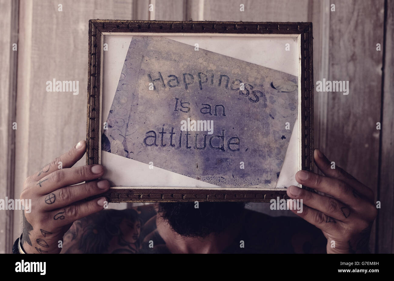 Man holding a picture Stock Photo - Alamy