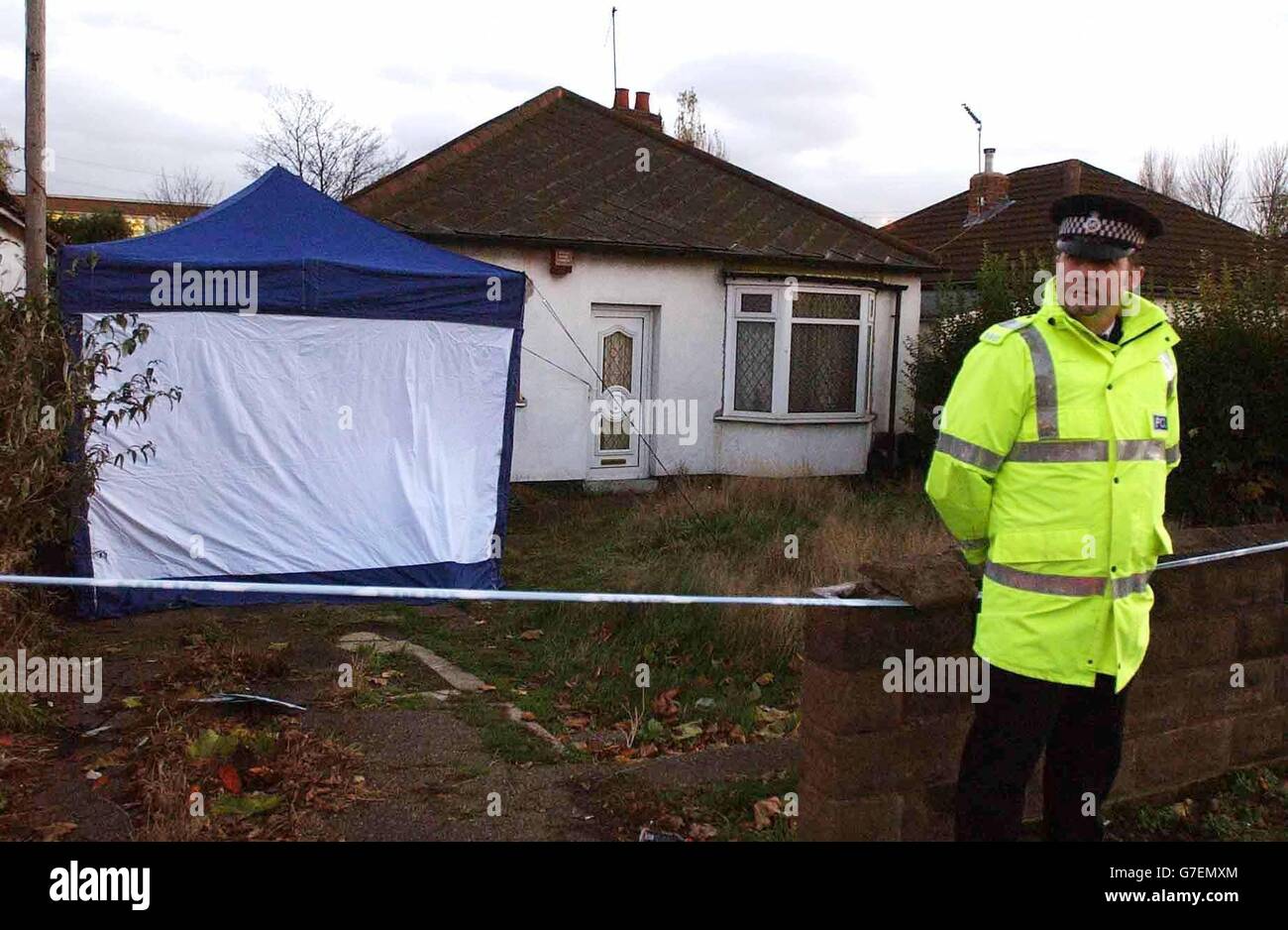 A policeman outside the house in College Road, Perry Barr, Birmingham ...