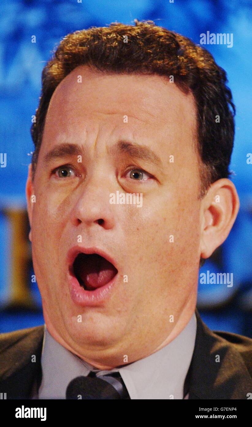 American actor Tom Hanks during a press conference for his latest film ...