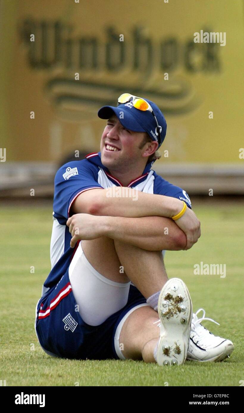England Cricketer Matt Prior trains at the Wanderers Cricket Ground in ...