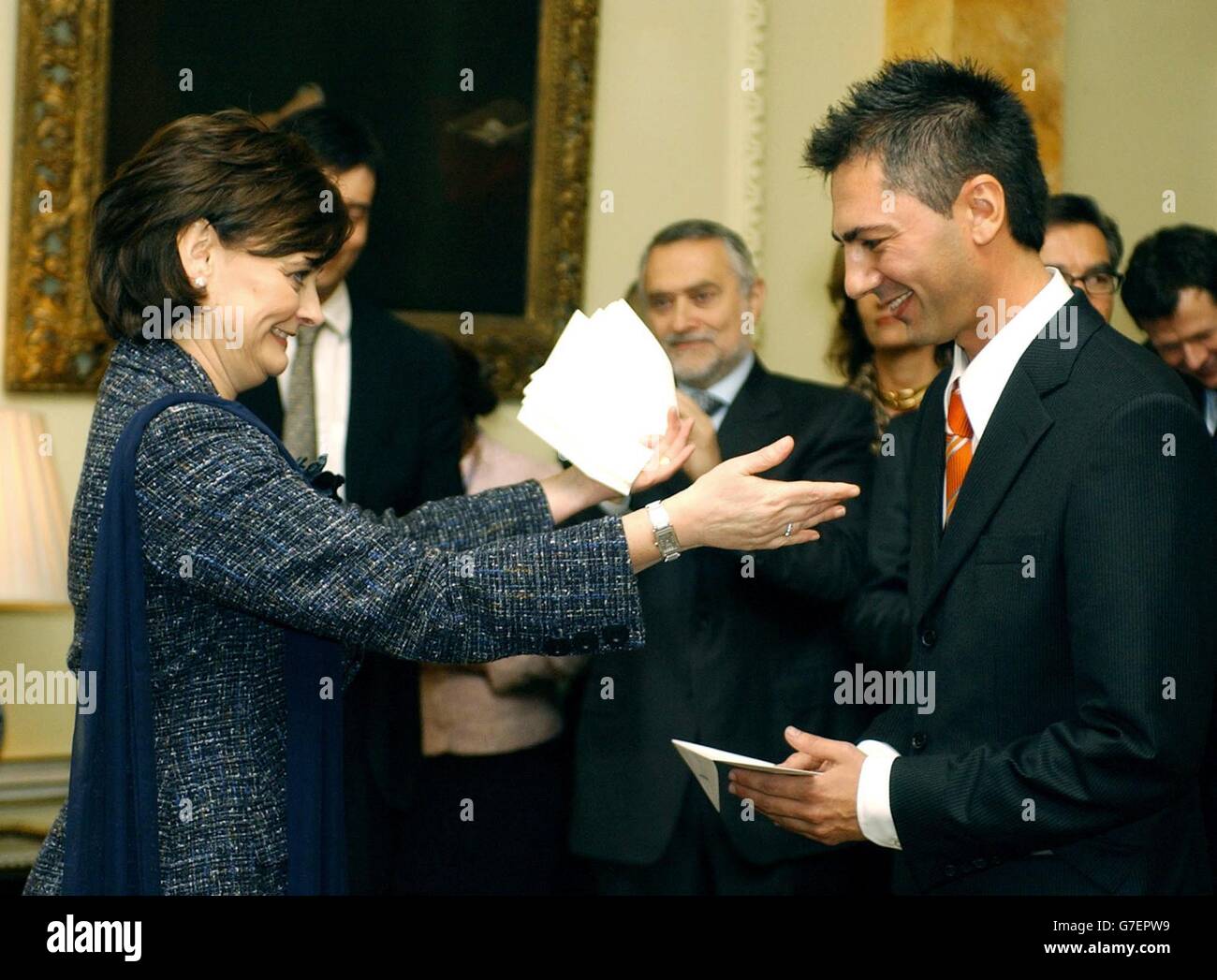 Cherie Blair, wife of Britain's Prime Minister, Tony Blair ...