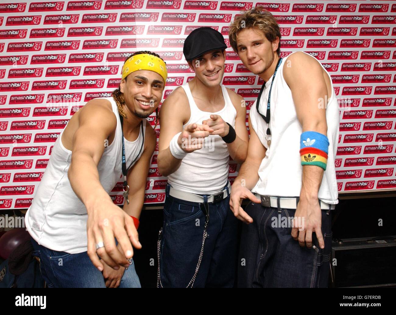 (L-R) Ricky, Alex and Justin from 3rdWish backstage during the Smash ...