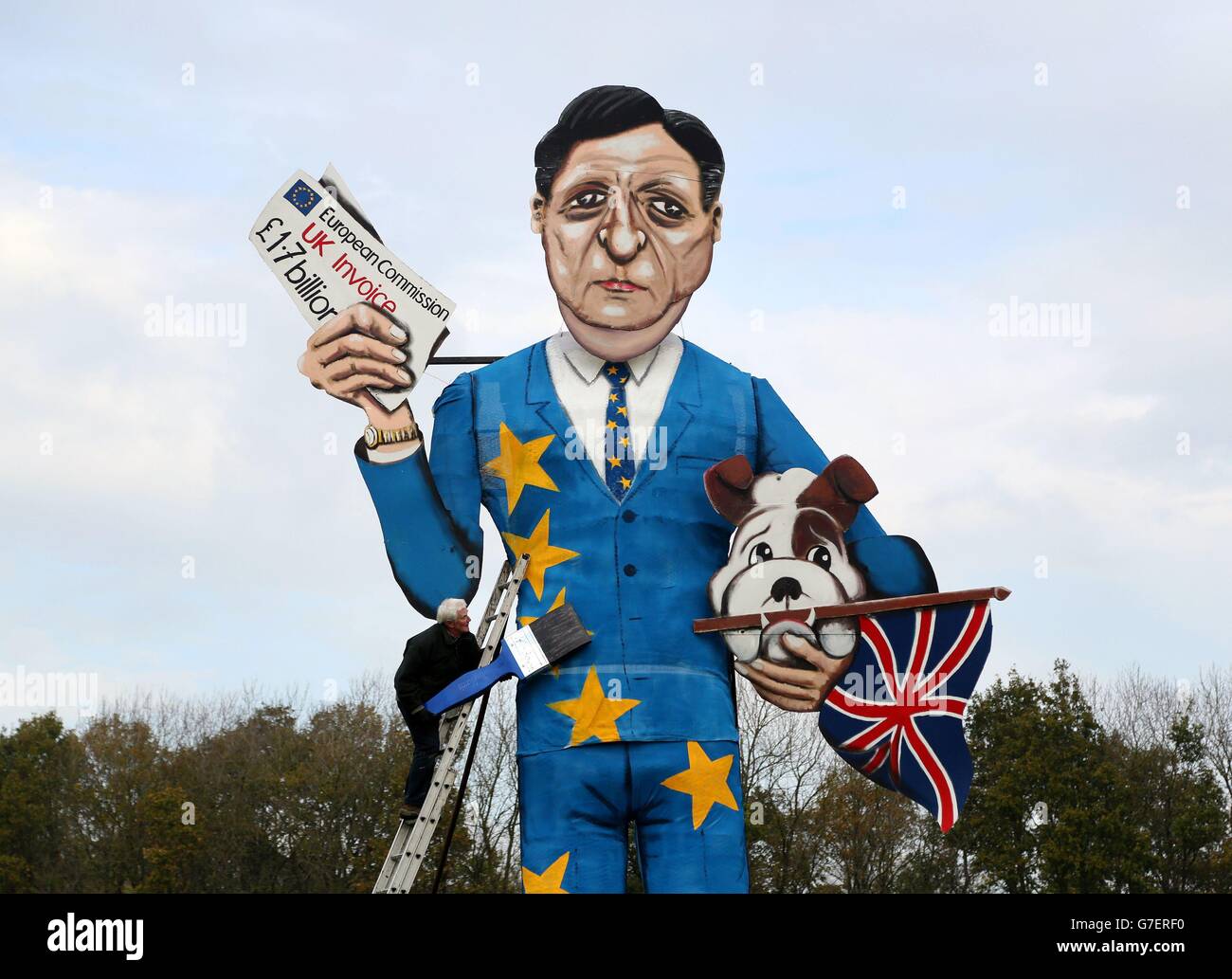 Edenbridge Bonfire Society celebrity Guy 2014 Stock Photo - Alamy