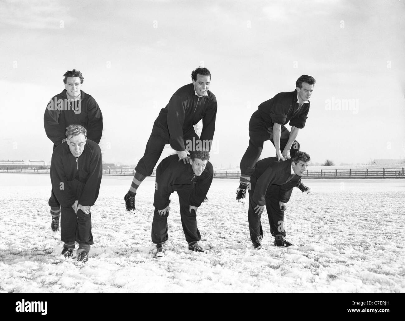 Wolves players training in the snow at Molineux Stadium for their cup ...