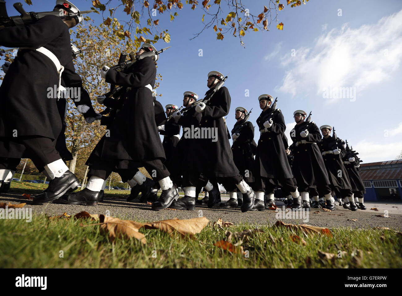 Remembrance Sunday rehearsal Stock Photo - Alamy