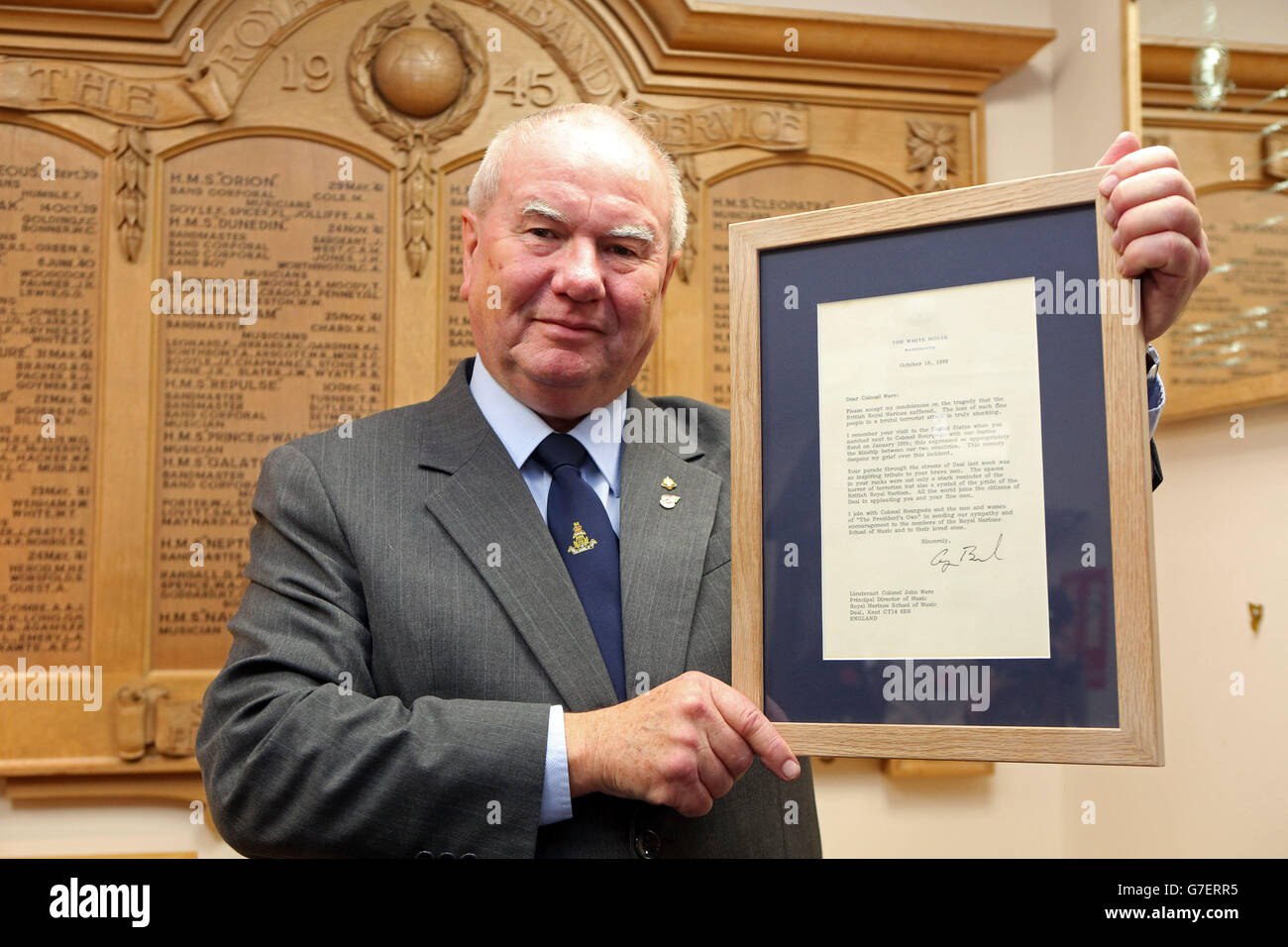Lt Col John Ware, who was Principal Director of Music at the RM Band ...