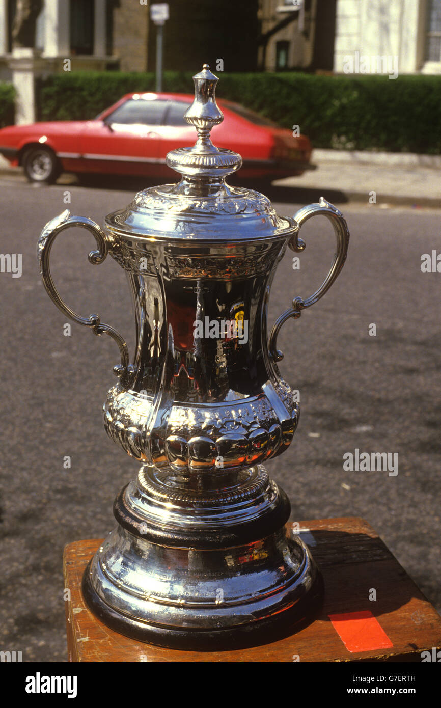 Soccer - FA Cup Trophy - 1985. The FA Cup trophy pictured across the ...