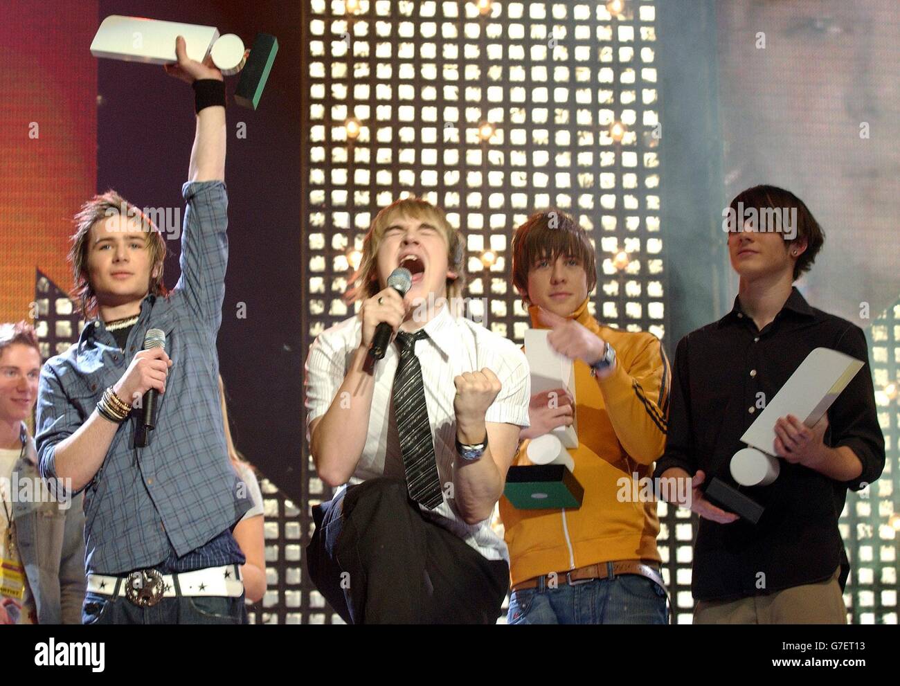McFly receive the Best Album award during the Smash Hits Poll Winners ...