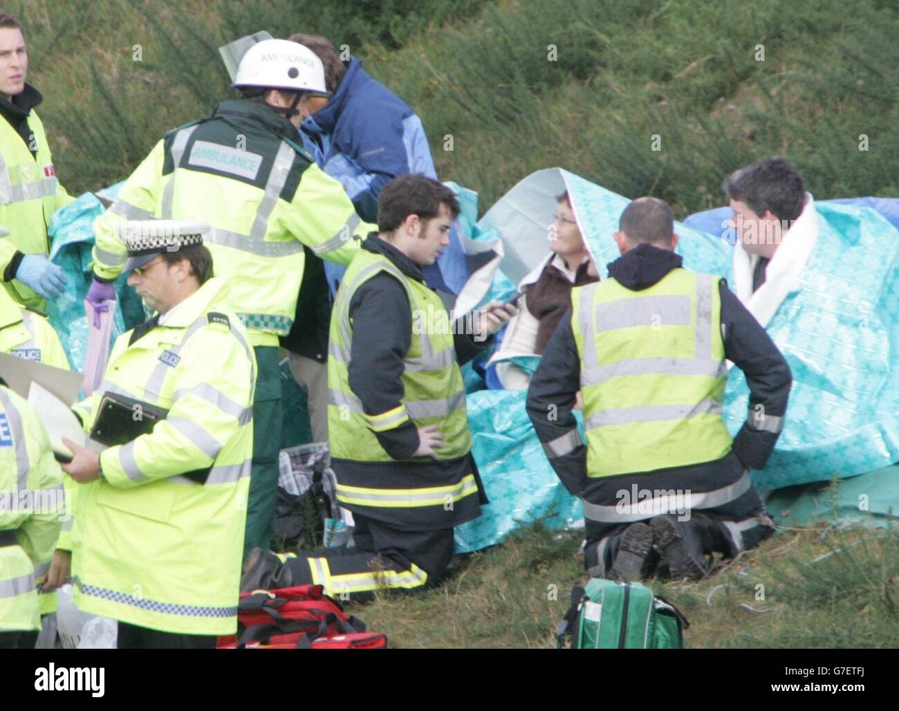 Coach crash A34 Stock Photo - Alamy