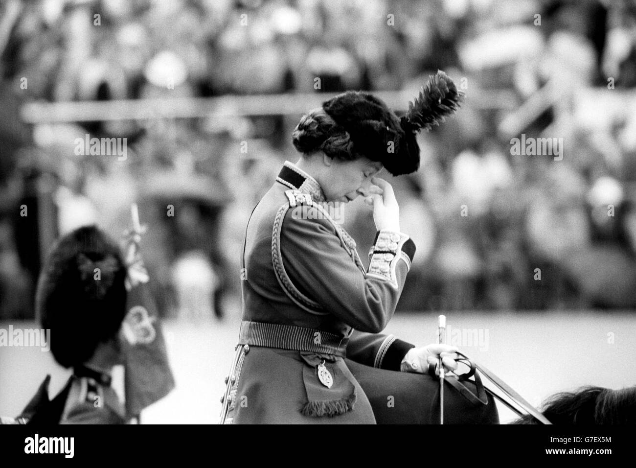 Queen riding her horse burmese hi-res stock photography and images - Alamy