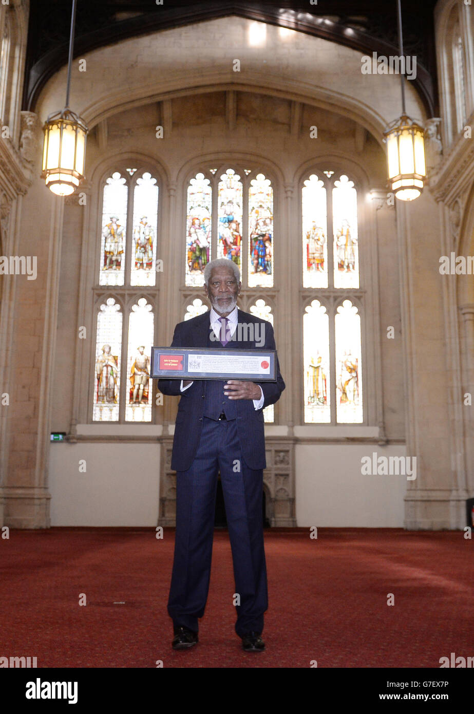 Morgan Freeman receives Freedom of the City of London Stock Photo - Alamy
