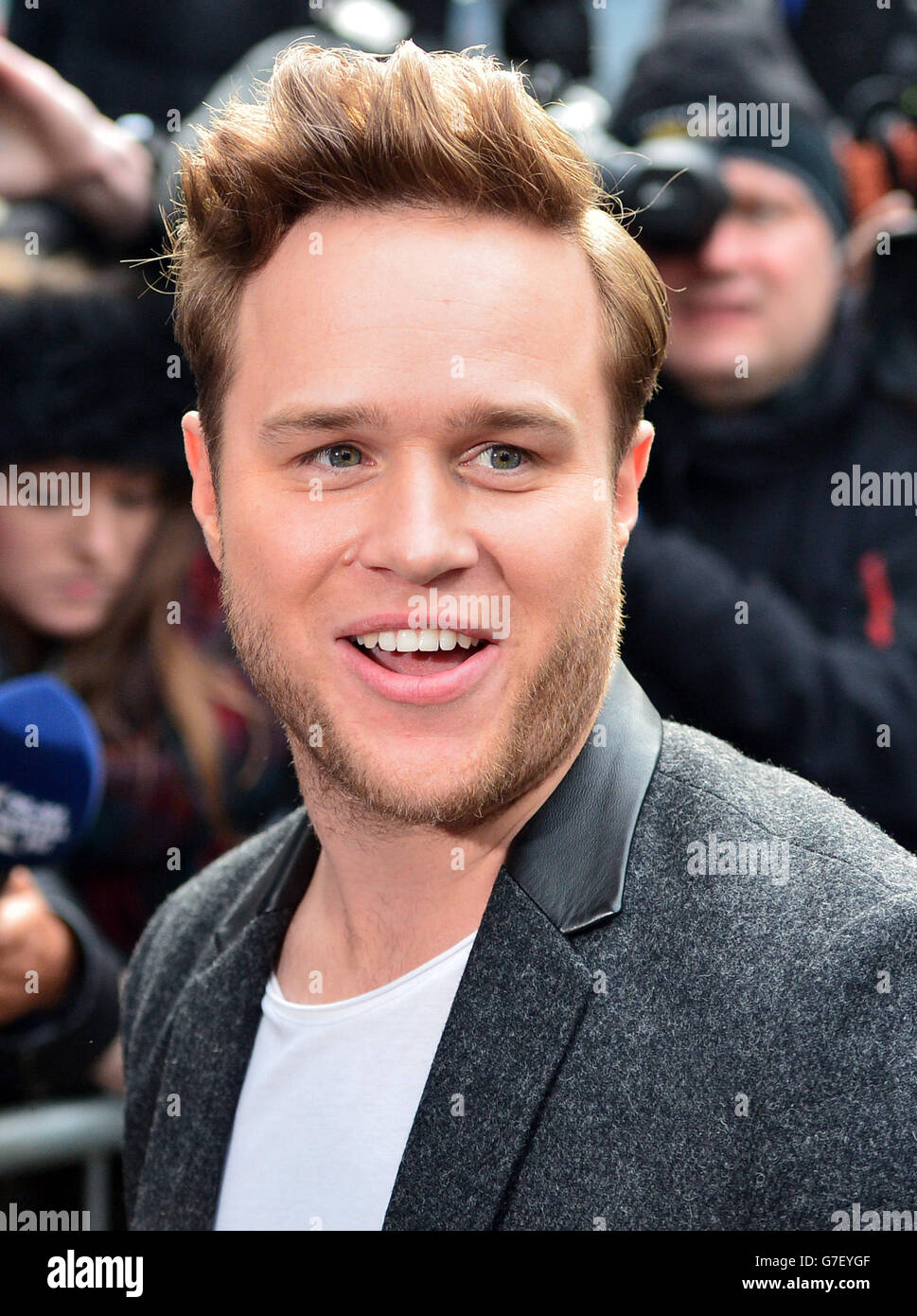 Band Aid 30 Recording - London. Singer Olly Murs arrives for the ...