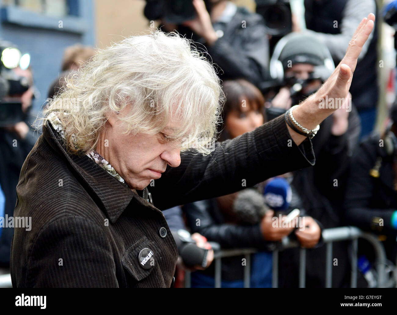 Band Aid 30 Recording - London. Bob Geldof arrives for the recording of ...