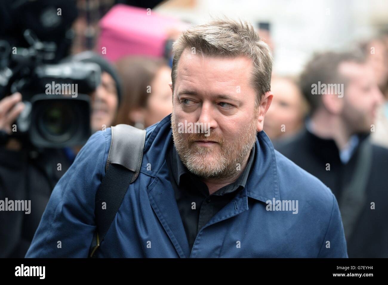 Guy Garvey arrives for the recording of the Band Aid 30 single at Sarm ...