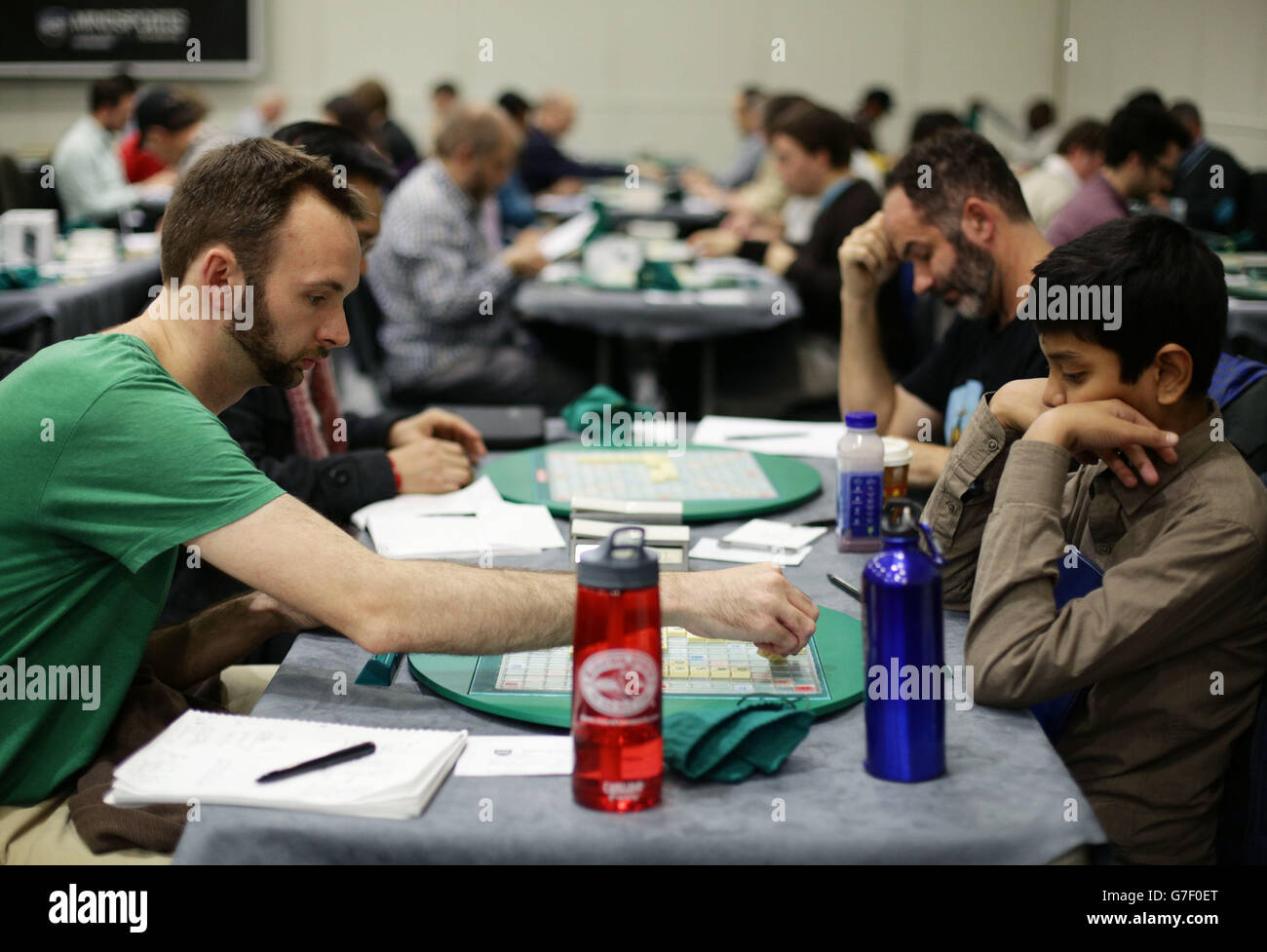 Competitors, including the youngest player Abdullah Abbasi Hamed (right ...
