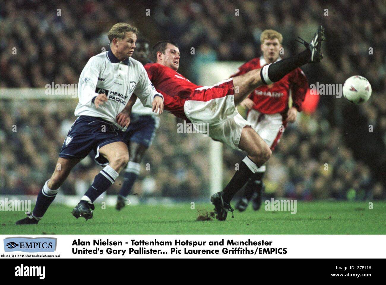Alan Nielsen - Tottenham Hotspur and Manchester United's Gary Pallister ...
