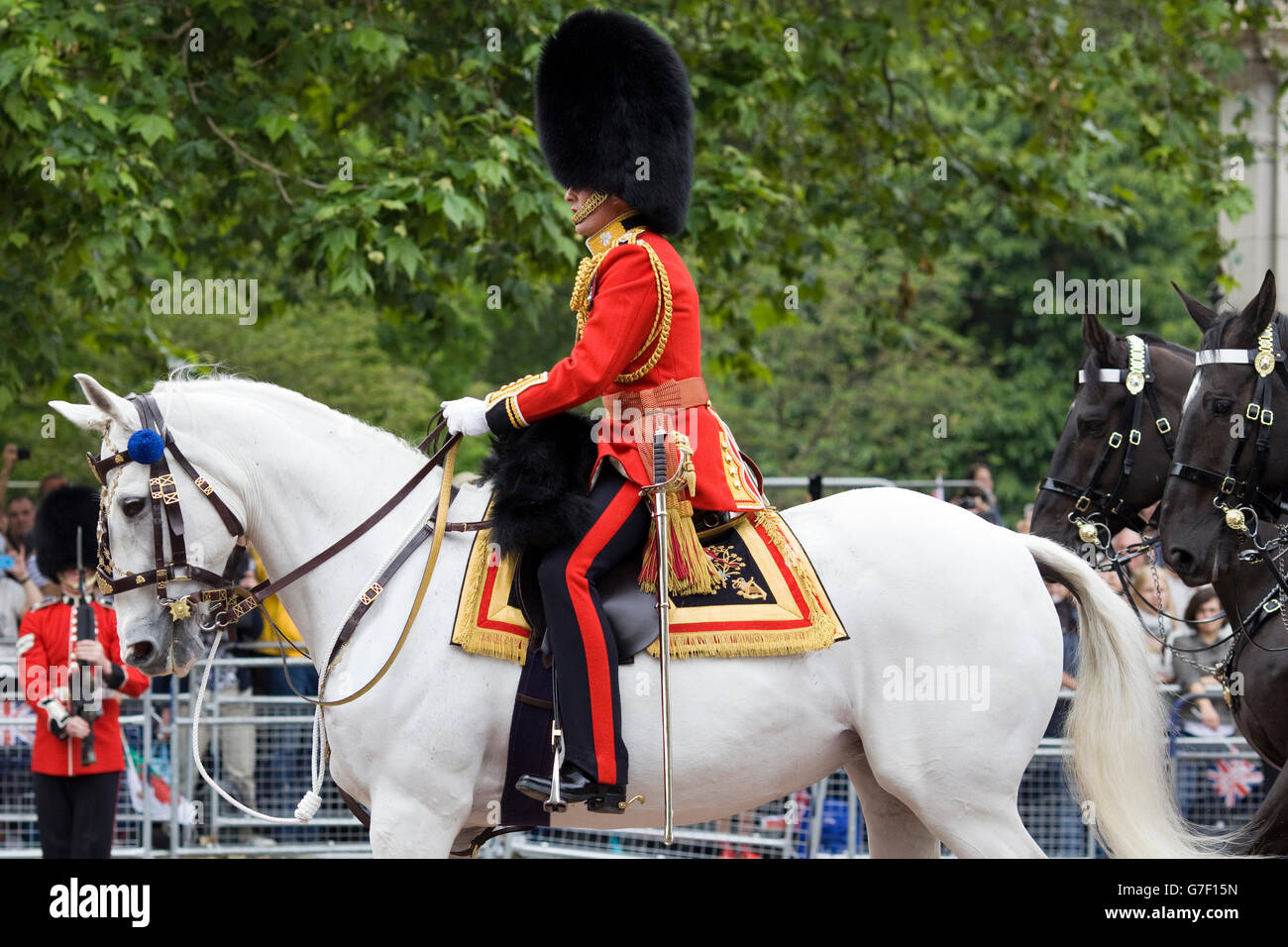 The queens Life guard, Household Cavalry London Stock Photo - Alamy