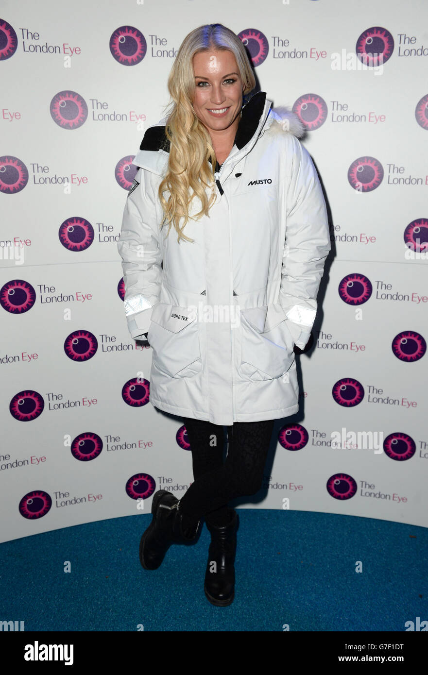 Denise van outen launch open air eyeskate rink london eye hi-res stock ...
