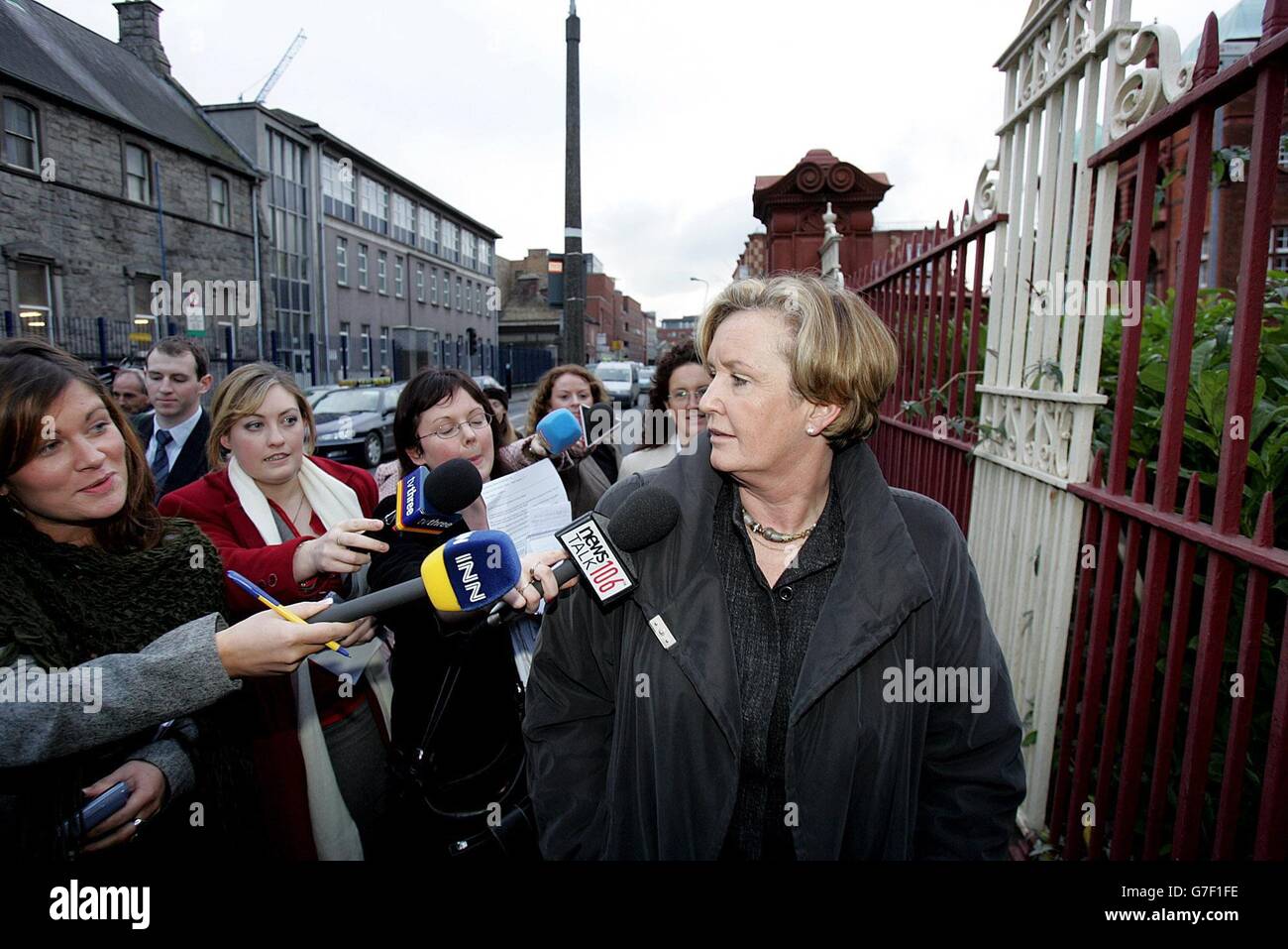 Fine Gael MEP Avril Doyle speaks to the media after leaving Dublin ...