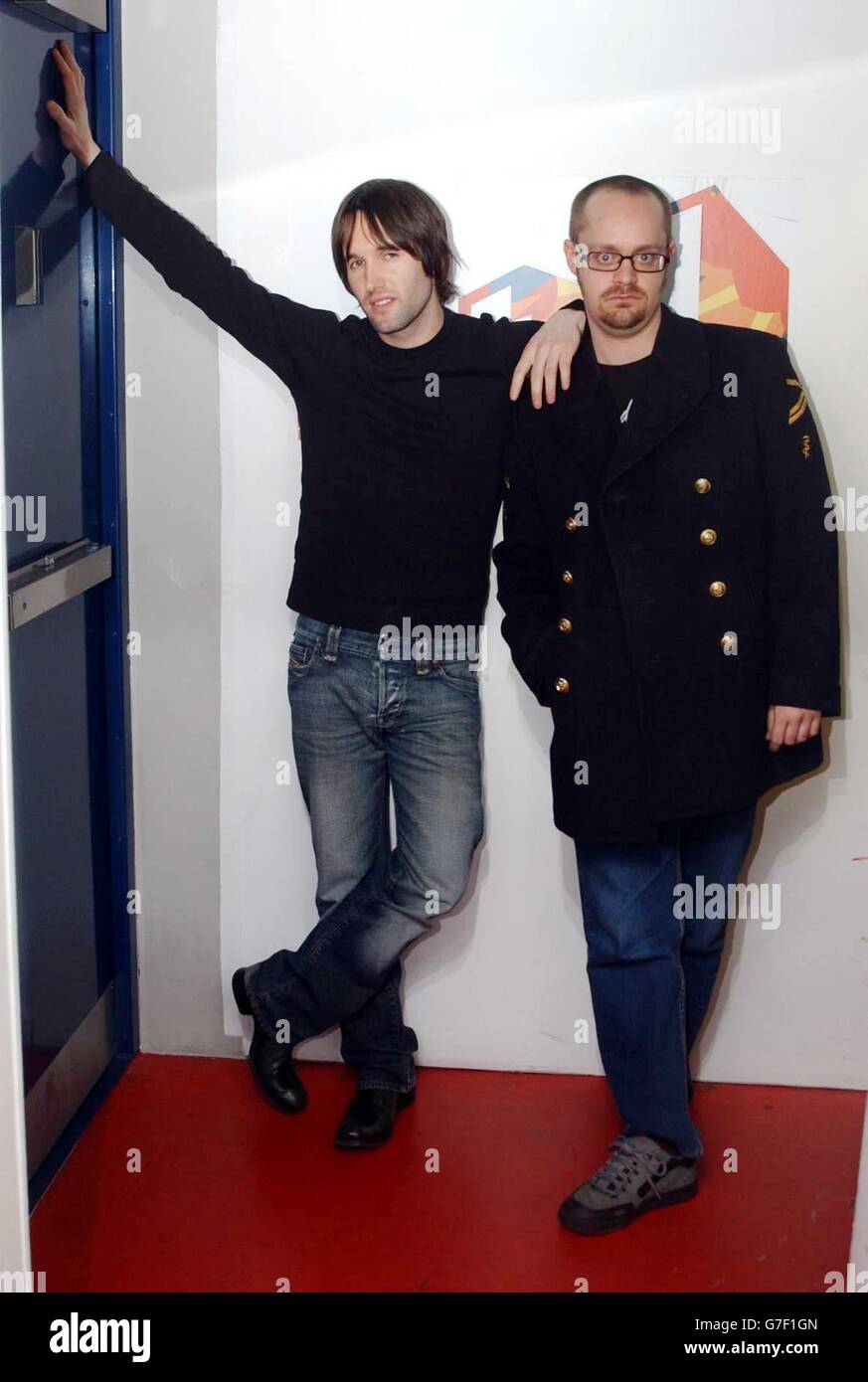 Singer Tim Wheeler (L) and Rick McMurray from the British rock band Ash ...