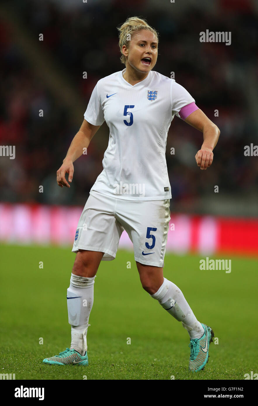 England's Steph Houghton during the International Friendly at Wembley ...
