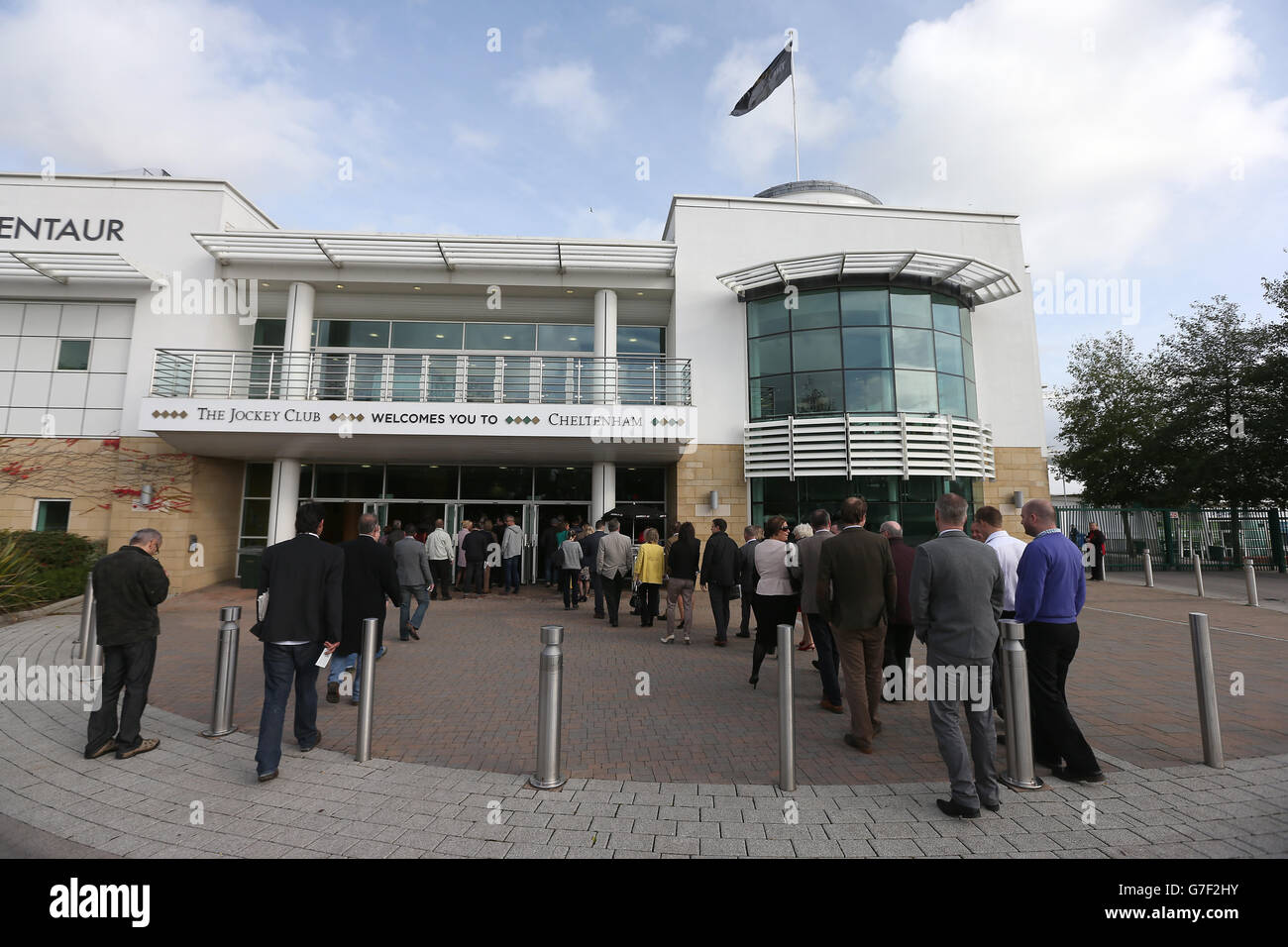 A general view entrance to cheltenham racecourse hi-res stock ...