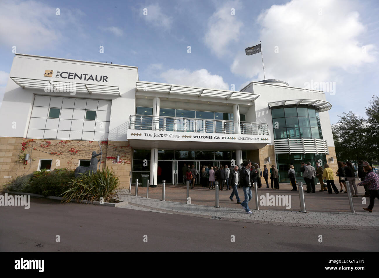 A general view entrance to cheltenham racecourse hi-res stock ...