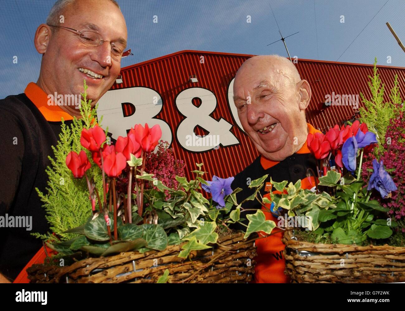 Ninety year old garden department employee of the home improvement ...