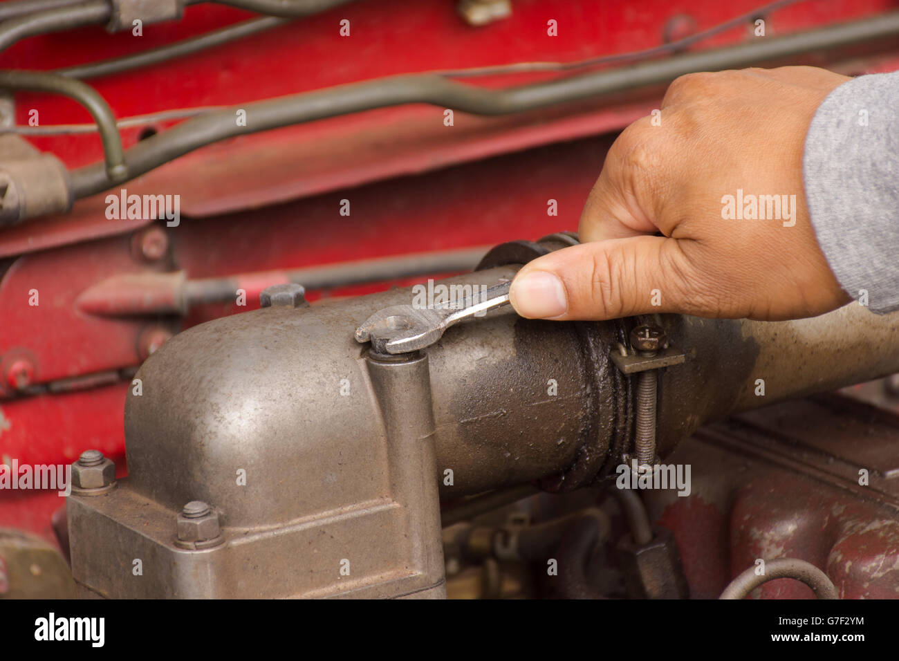 Man mechanic working repair engine suitable for background man working ...