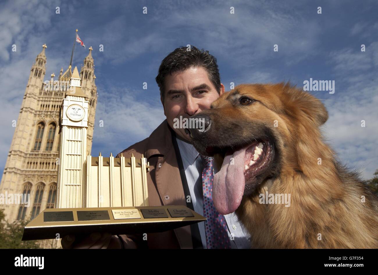 Rob Flello MP for Stoke on Trent South with his German Shepherd Diesel ...