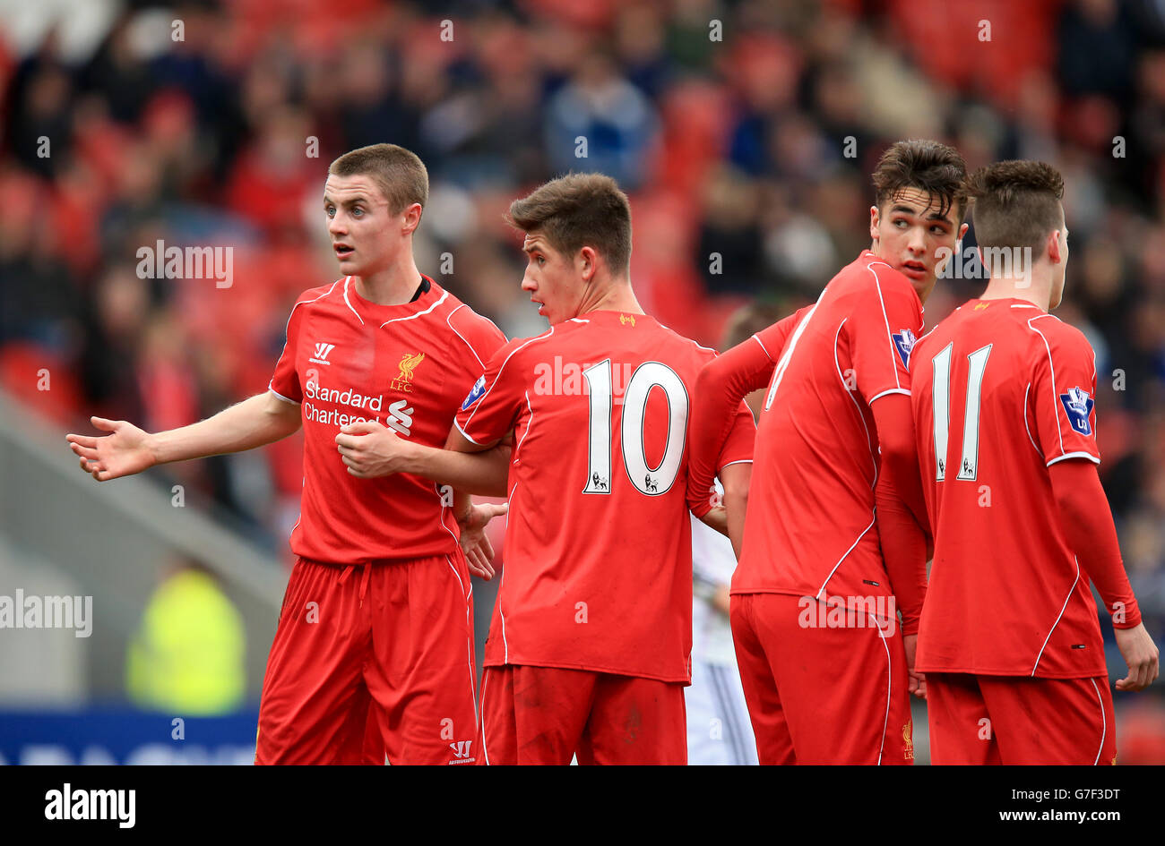 Liverpool's Jordan Rossiter (left), Cameron Brannagan (10), Adam ...