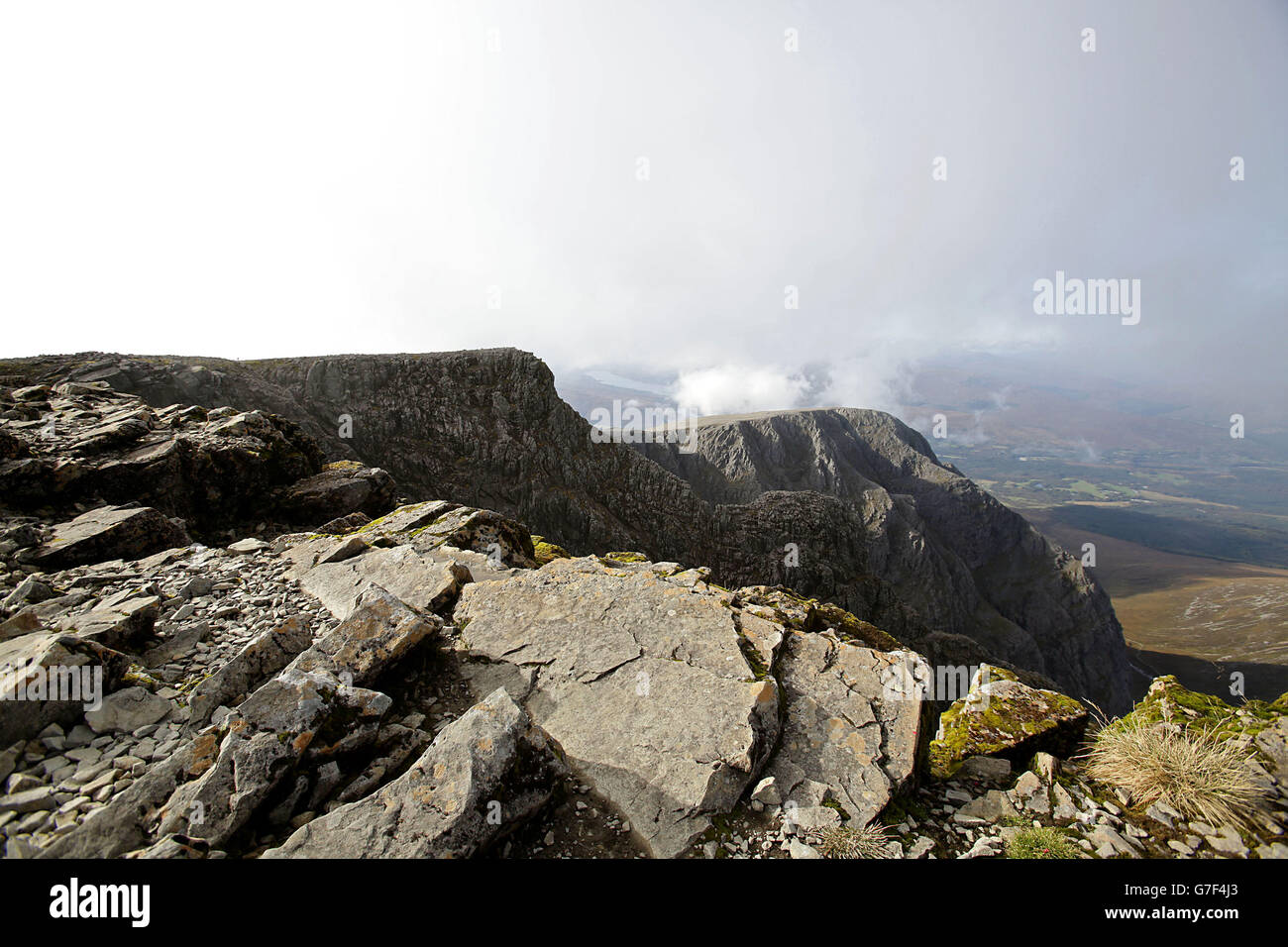 A view of Tower Ridge from the summit of Britain's tallest mountain ...