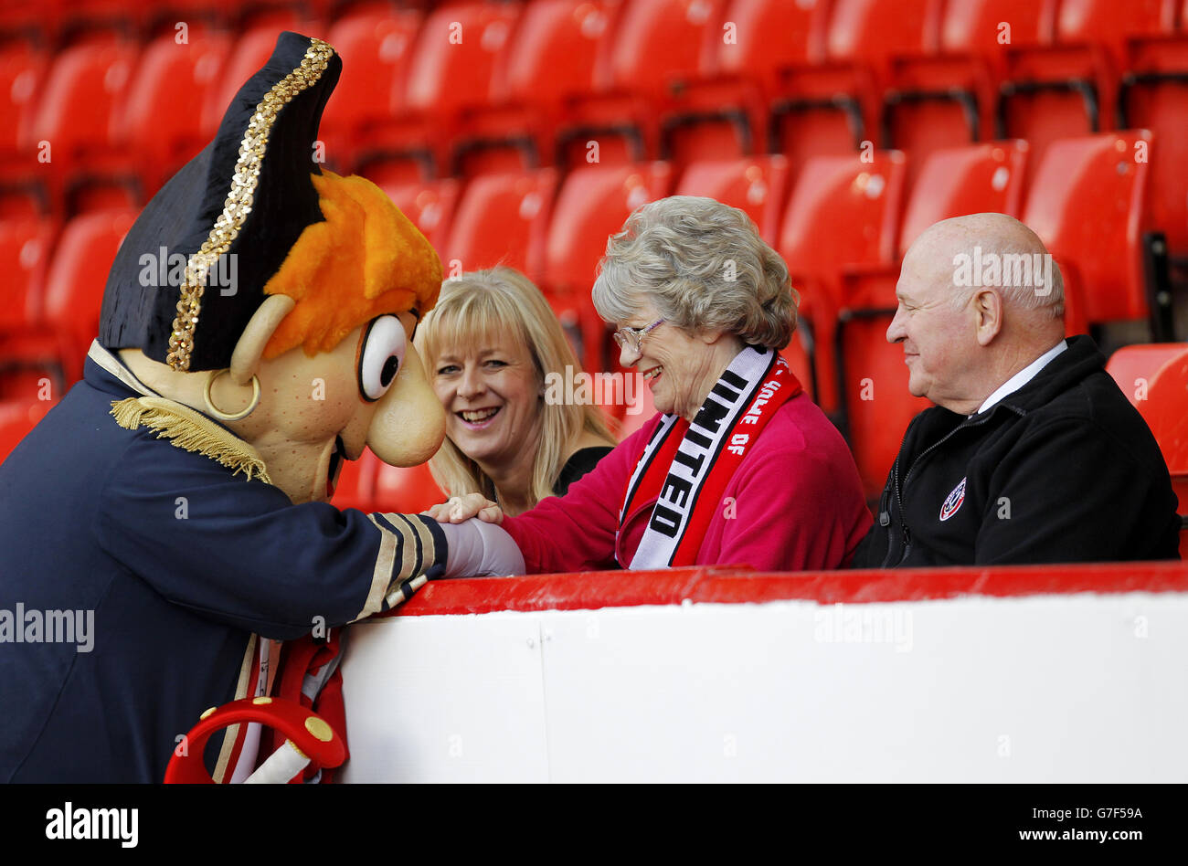 Sheffield united captain blade talks to fans the game hi-res stock ...