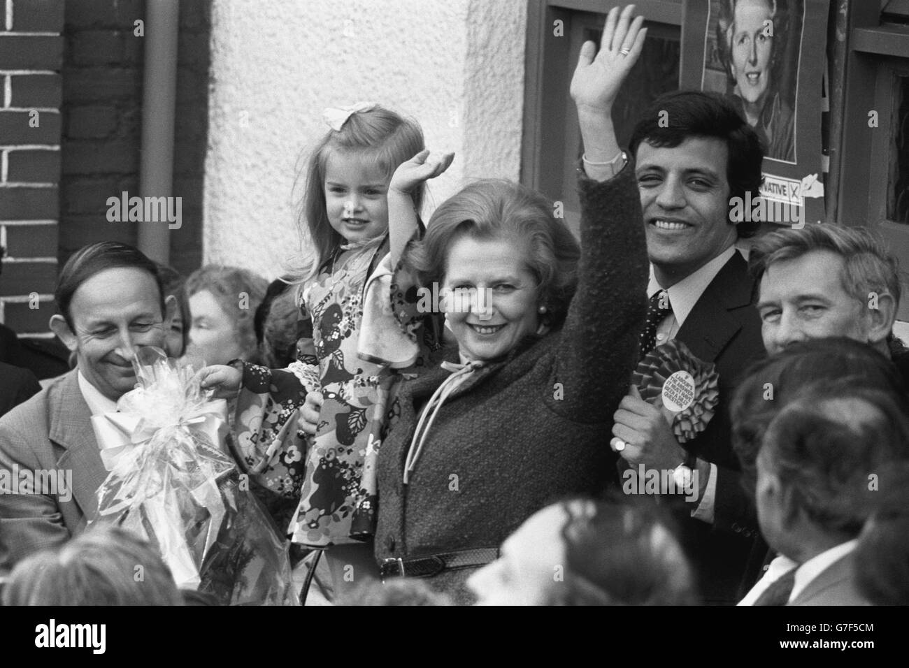Margaret Thatcher uses her right to support four-year-old Nicola Hale ...