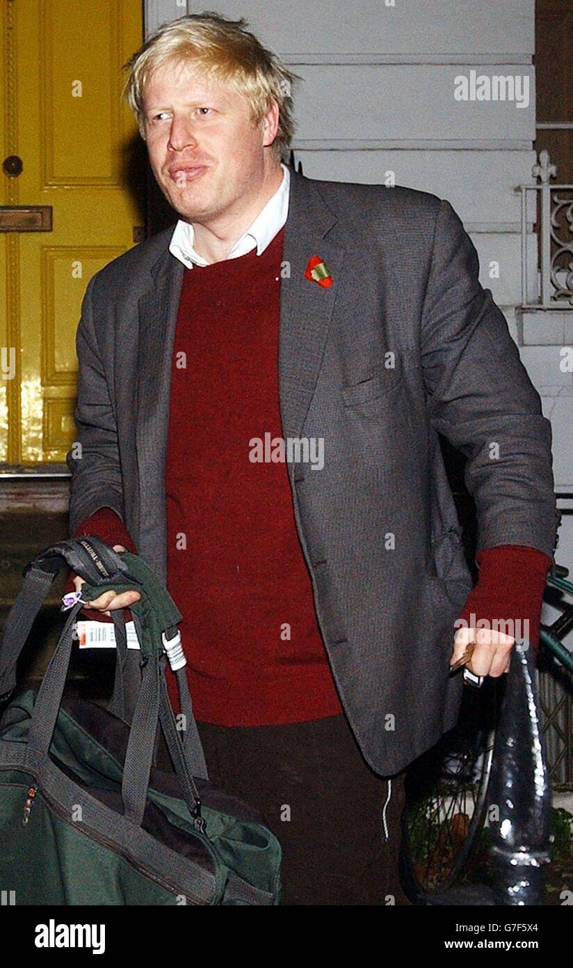 Boris Johnson returns to a friends house in north London after being ...