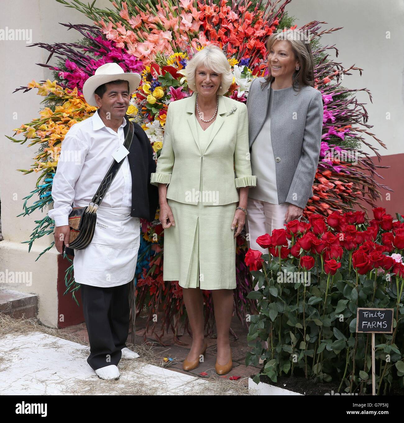 The Duchess of Cornwall and First Lady of Colombia Maria Clemencia ...