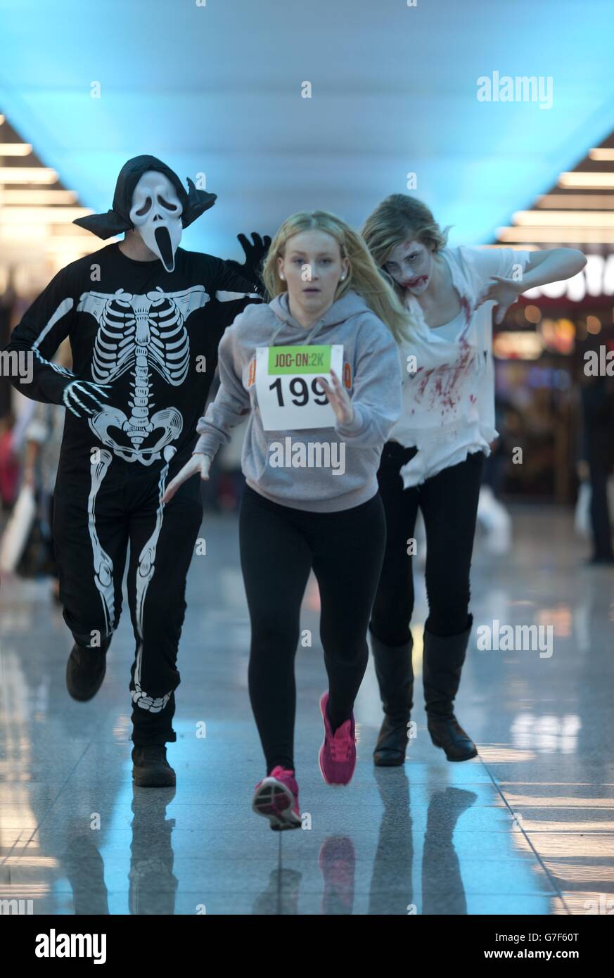 Zombie fun run Stock Photo - Alamy