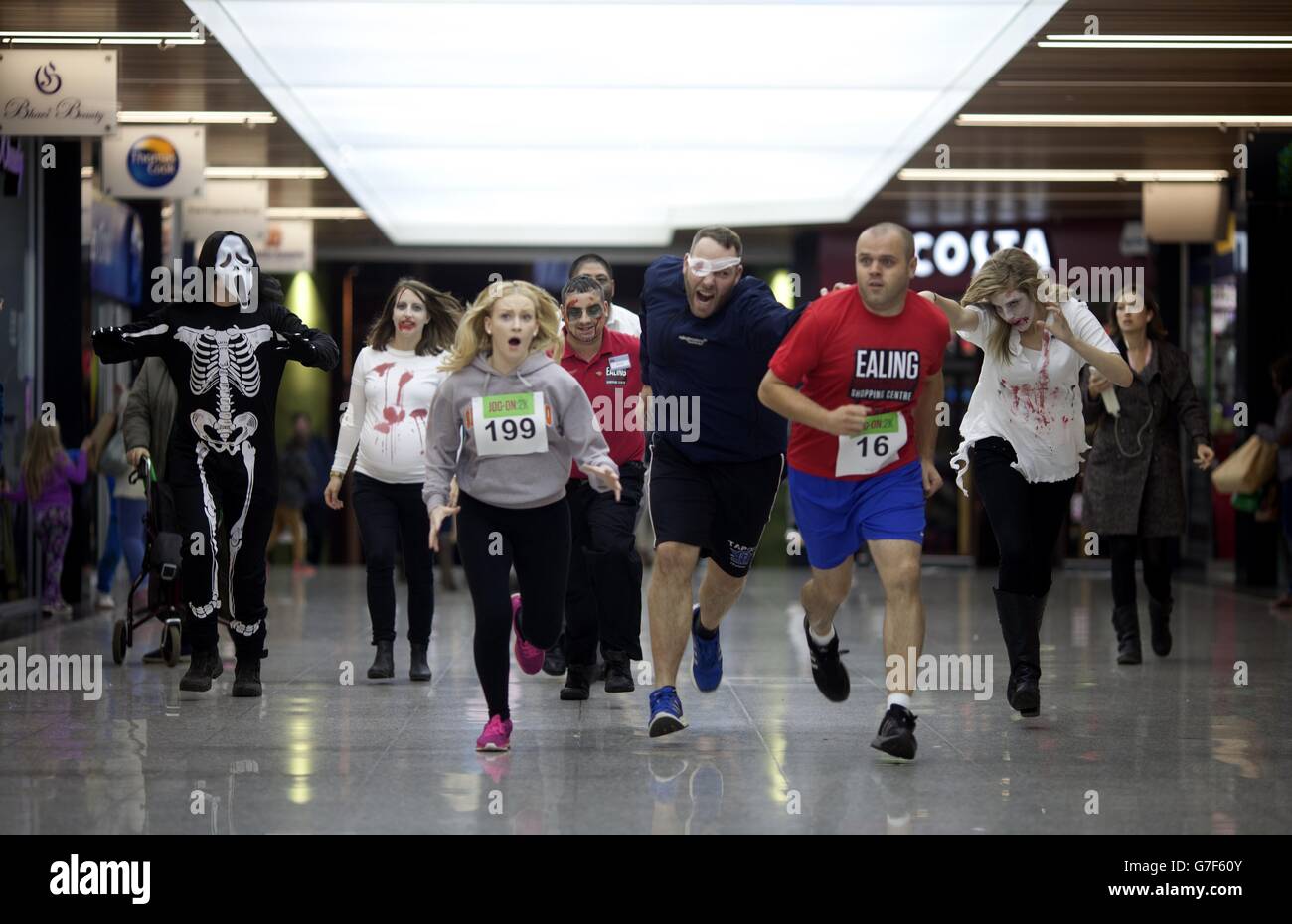 Zombie fun run Stock Photo - Alamy