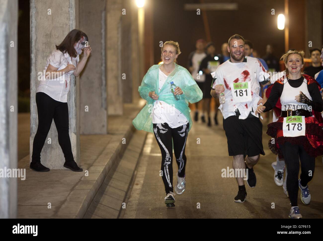 Zombie fun run Stock Photo - Alamy