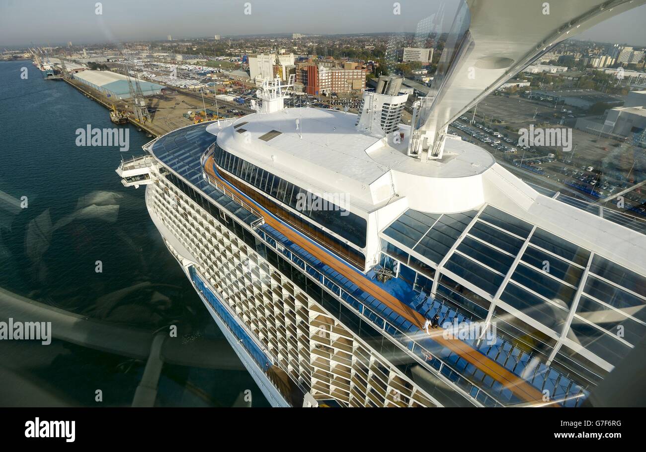 A view of the ship from The North Star pod, which elevates quests up ...