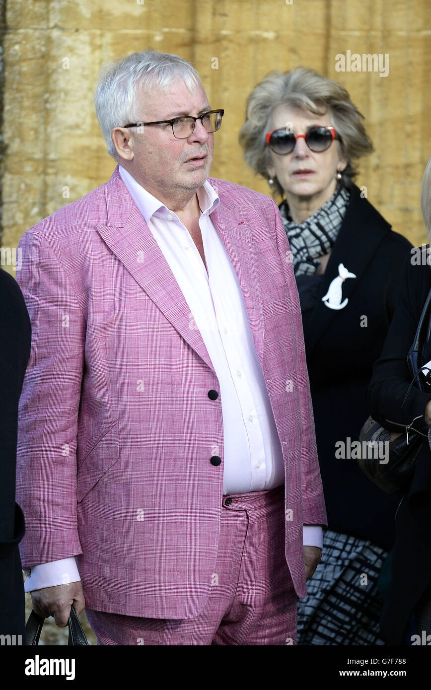 Christopher Biggins and Maureen Lipman after the funeral of Lynda ...